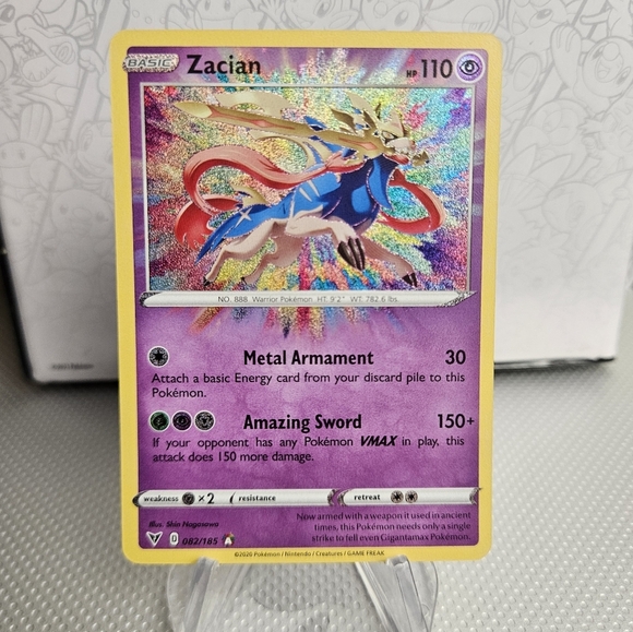 Pokemon | Toys | Zacian 8285 Pokemon Tcg Holo Rare | Poshmark